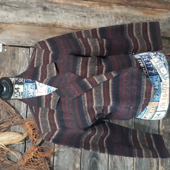 David Benjamin | Jackets & Coats | Vintage Aztec Print Cropped Blazer ...